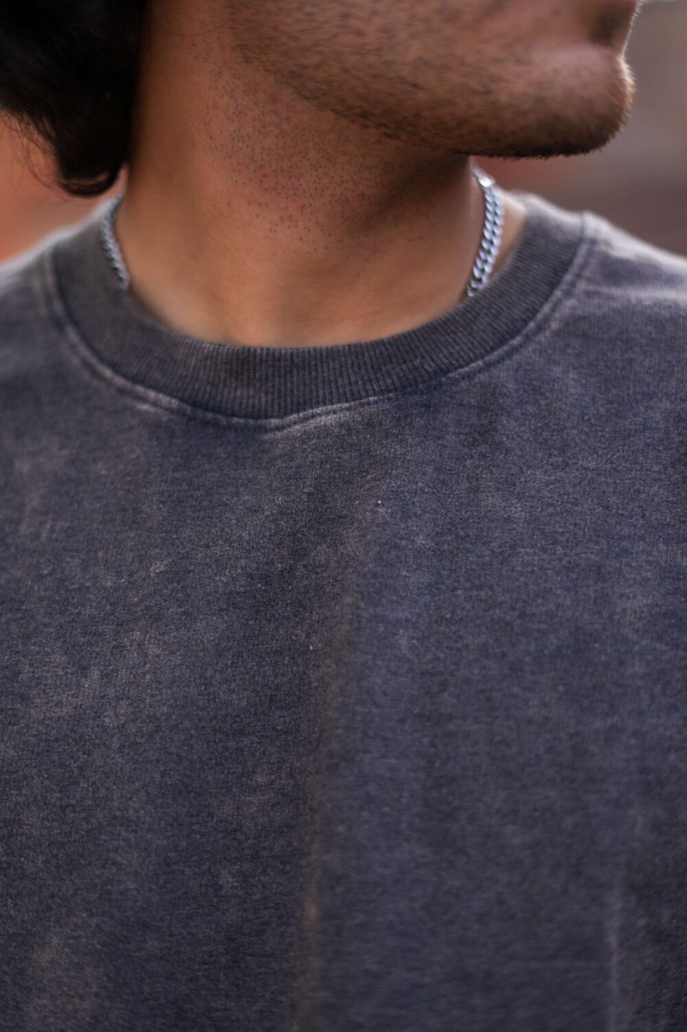 Buy Acid Wash Light-Grey Color Oversized T-Shirt For Men Online | Fast ...